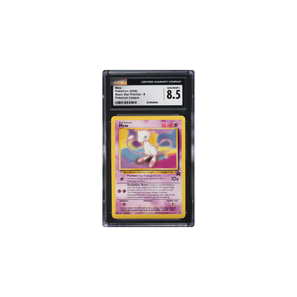 Pokemon - 2000 Mew #8 Black Star Promo Pokemon League CGC 8.5 - DYLI